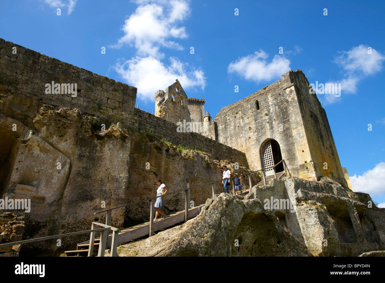 The ruins of Commarque Castle in the Dordogne France used as a location ...