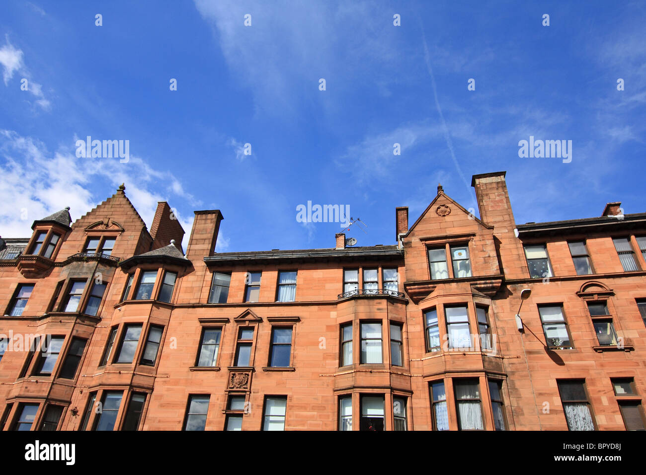 Old, tenement buildings in Glasgow, High Street, Scotland Stock Photo ...