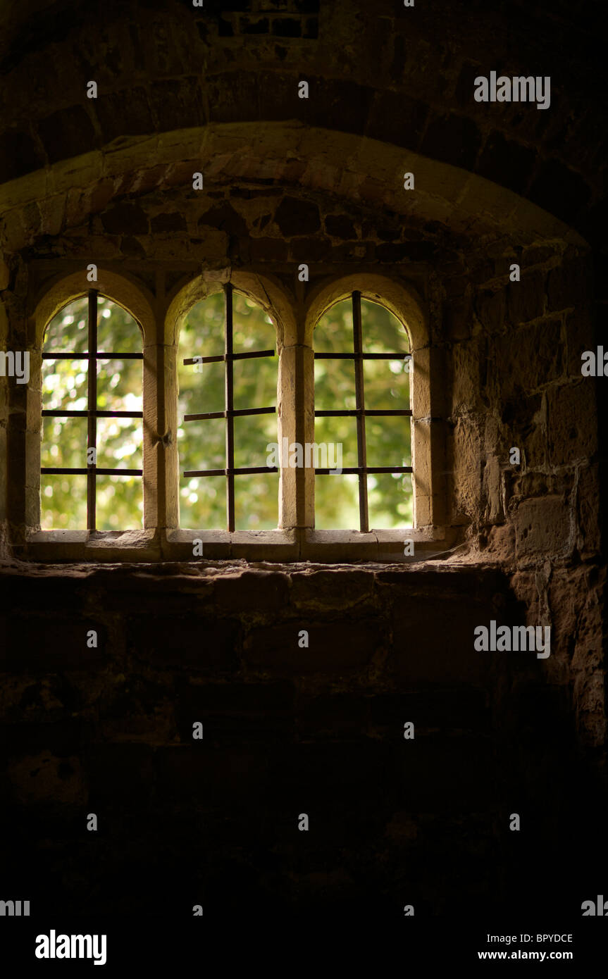 sunlight through stone framed window Stock Photo - Alamy