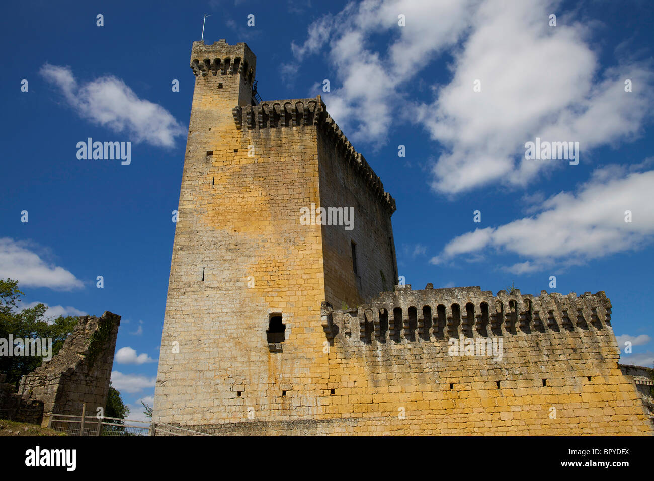 The ruins of Commarque Castle in the Dordogne France used as a location ...