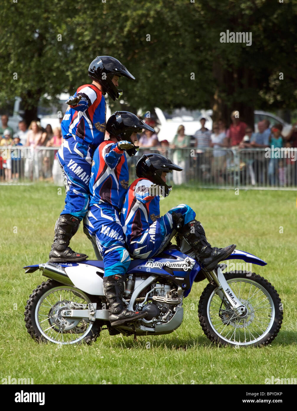 Royal Artillery motorcycle display team - the Flying Gunners Stock ...