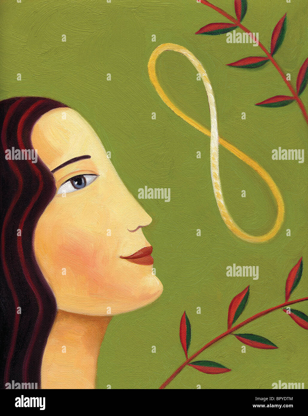 Woman's head cartoon hi-res stock photography and images - Alamy