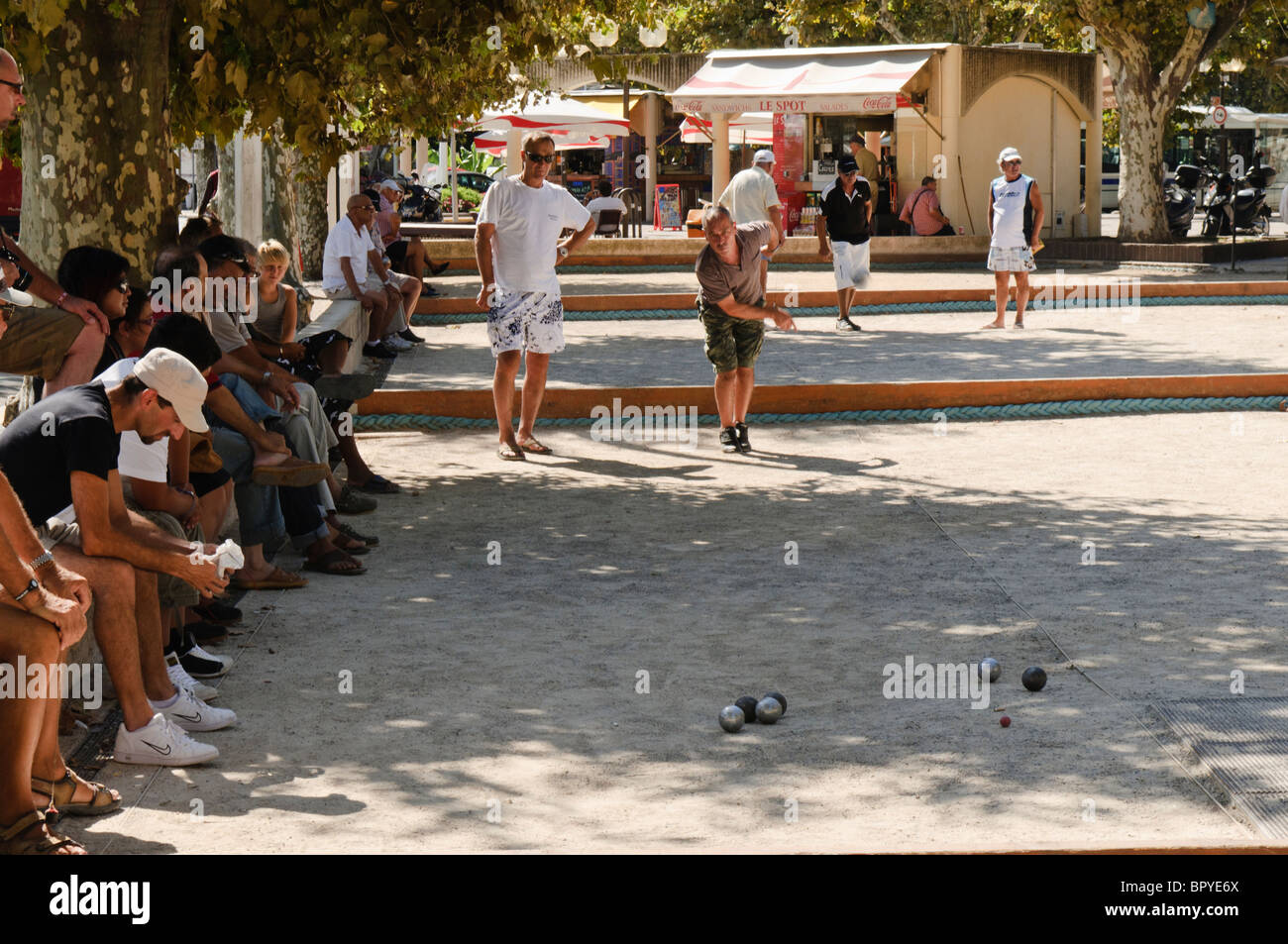 Men playing Boules, Cannes, France Stock Photo - Alamy