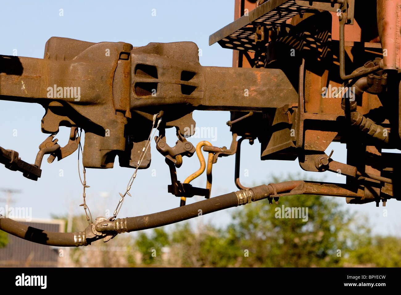 Coupling railroad cars hi-res stock photography and images - Alamy