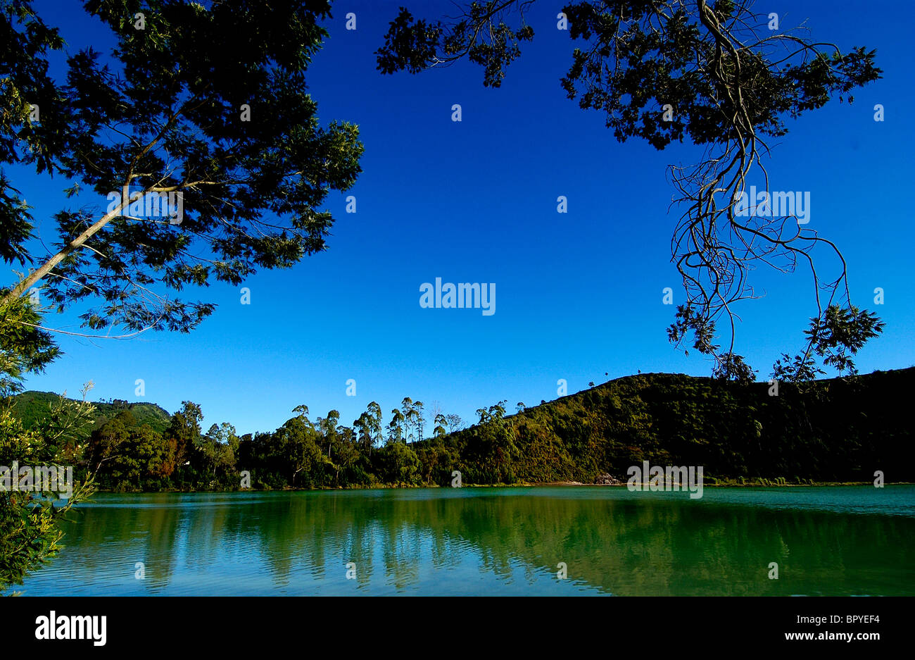 lake landscape on dieng highland, java, Indonesia Stock Photo - Alamy