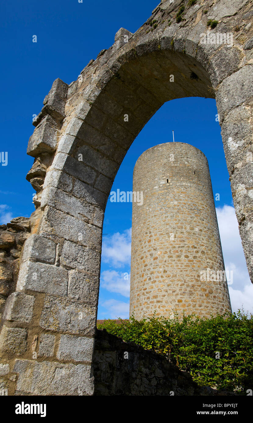 Ruins of the castle at Chalus near Limoges in France where Richard the ...