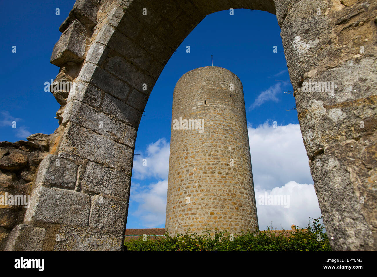 Ruins of the castle at Chalus near Limoges in France where Richard the ...