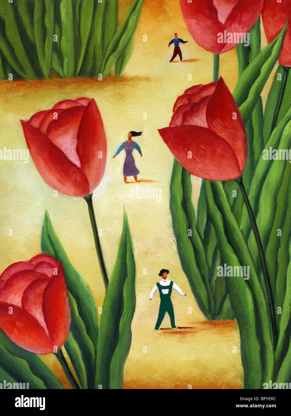 Paintings walking people discovery hi-res stock photography and images ...