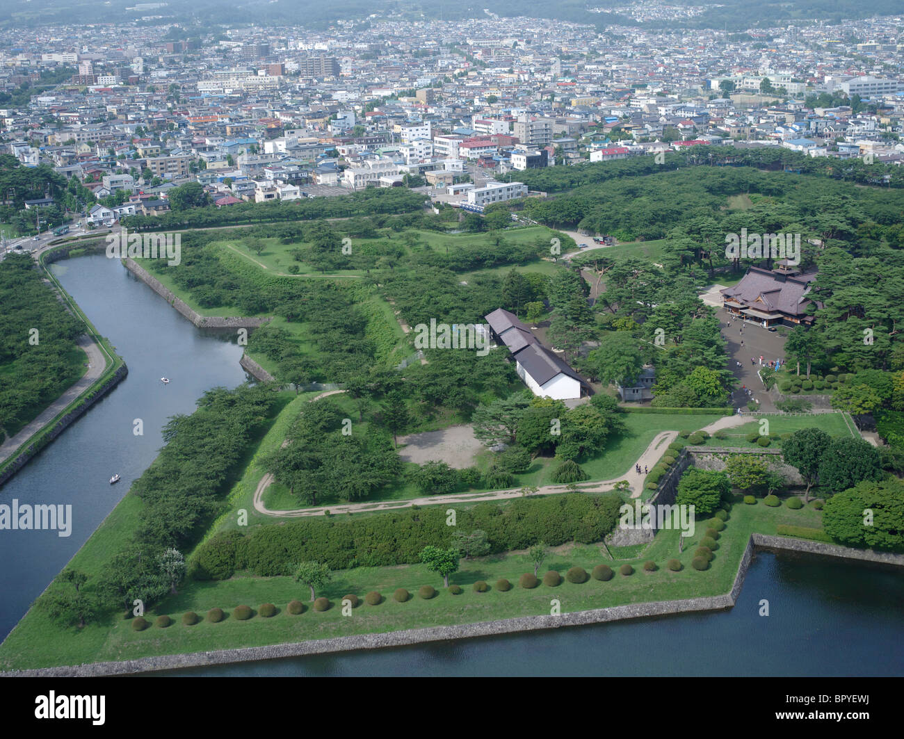 Aerial view of goryokaku park hi-res stock photography and images - Alamy
