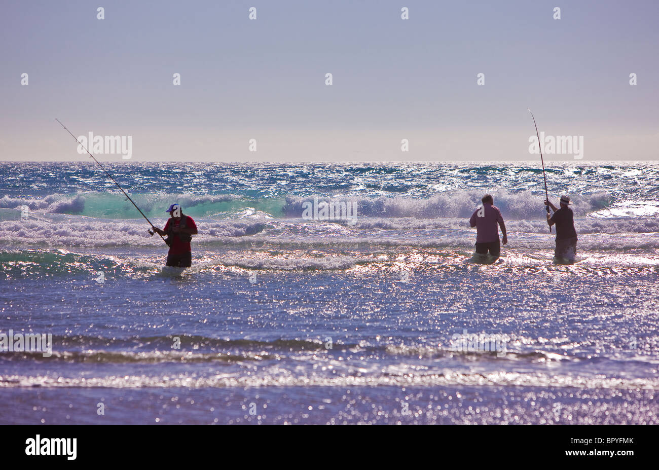 Surfcasting beach fishing hi-res stock photography and images - Alamy