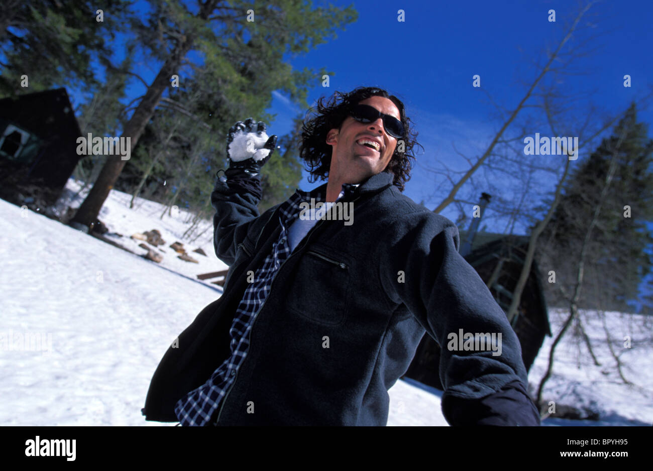 Have a snowball fight at mountain hi-res stock photography and images ...