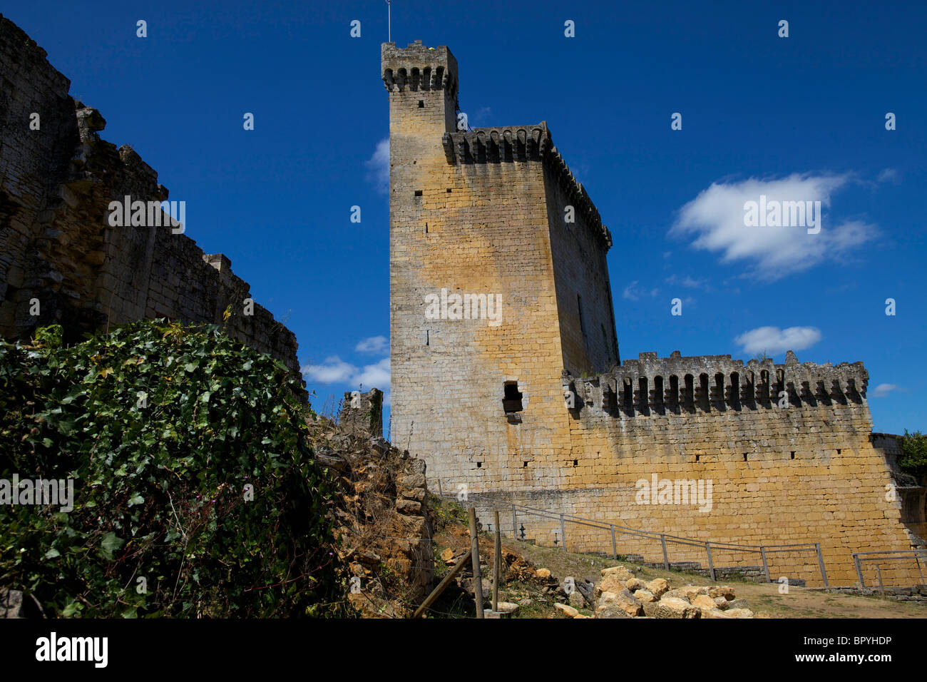 The ruins of Commarque Castle in the Dordogne France used as a location ...