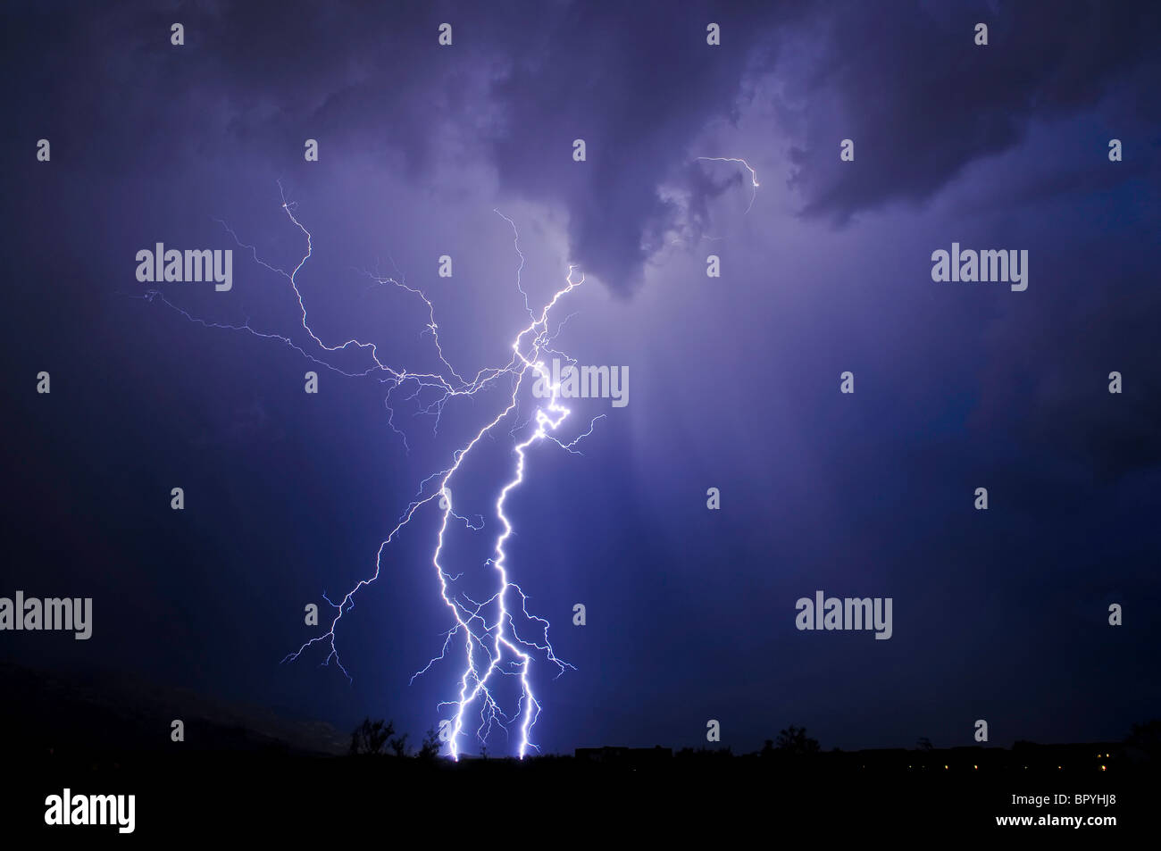 Monsoon lightning over Tucson, AZ Stock Photo - Alamy