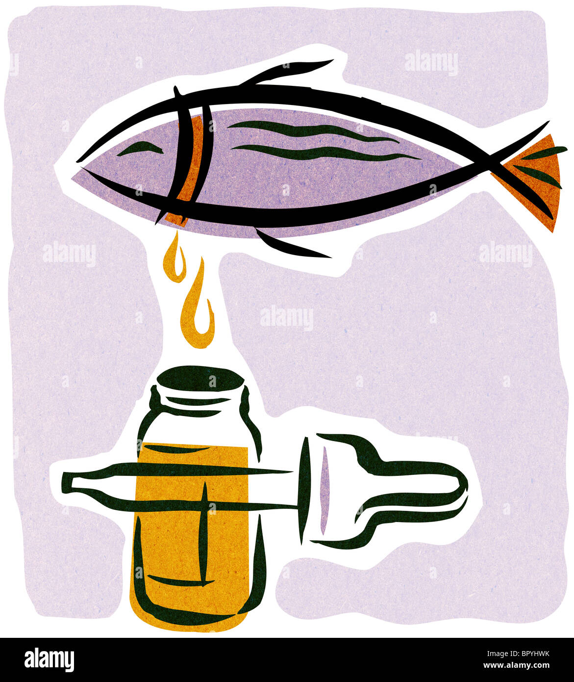 An illustration about fish oil Stock Photo - Alamy
