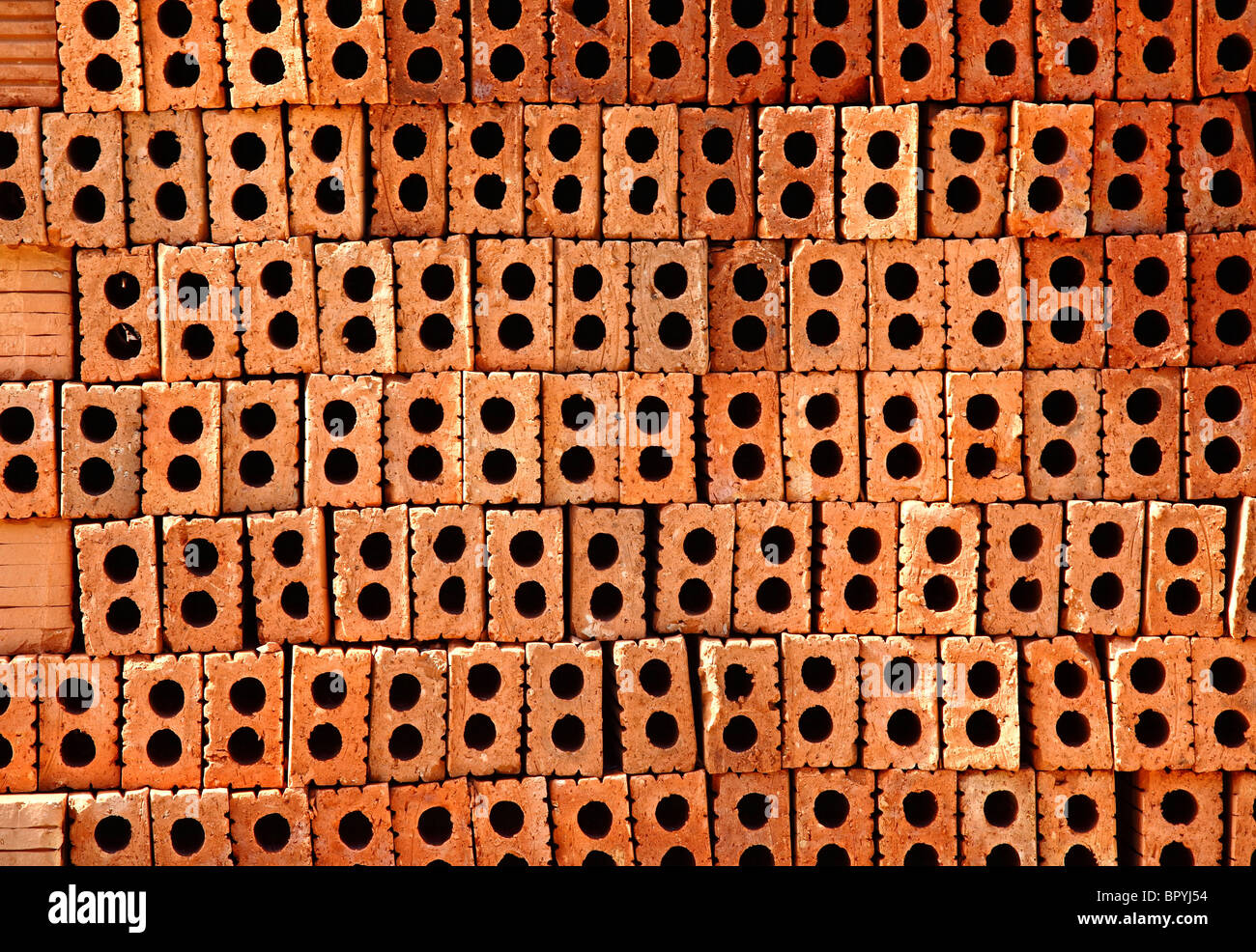 clay brick on row fine background Stock Photo - Alamy