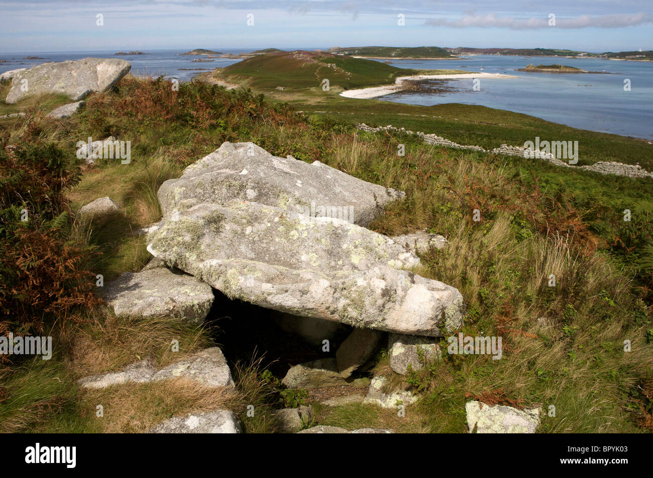 Burial Chamber south Hill on the Uninhabited Isle of Samson the Isles ...