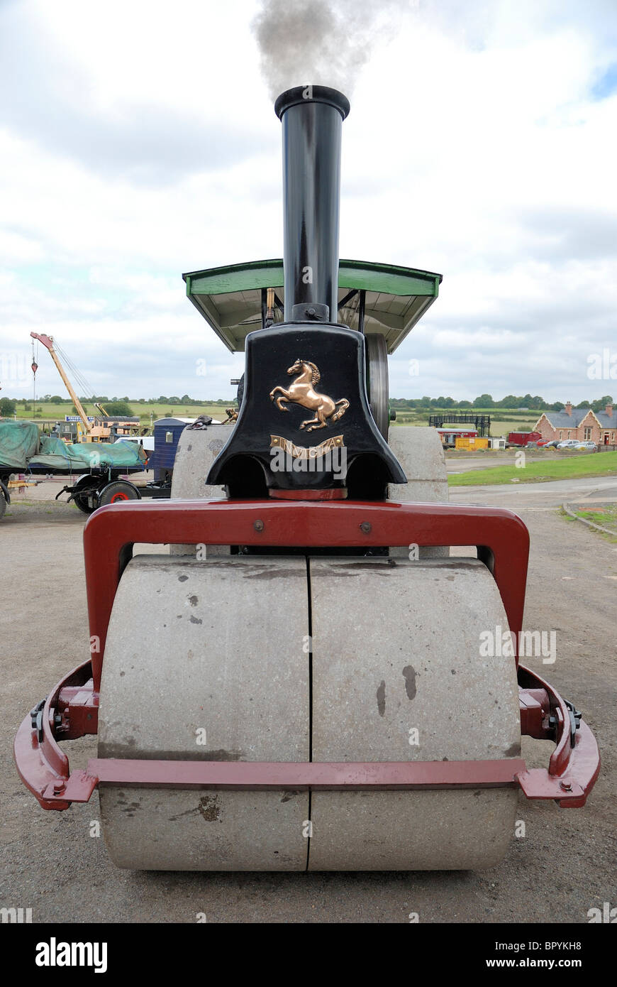 Invicta steam roller midland railway butterly Stock Photo - Alamy