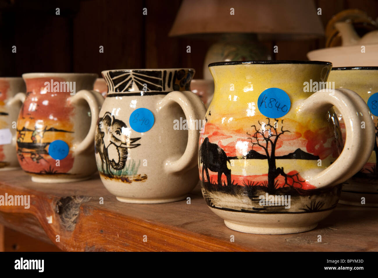 Shop, Dedza pottery, Dedza, Malawi Stock Photo - Alamy