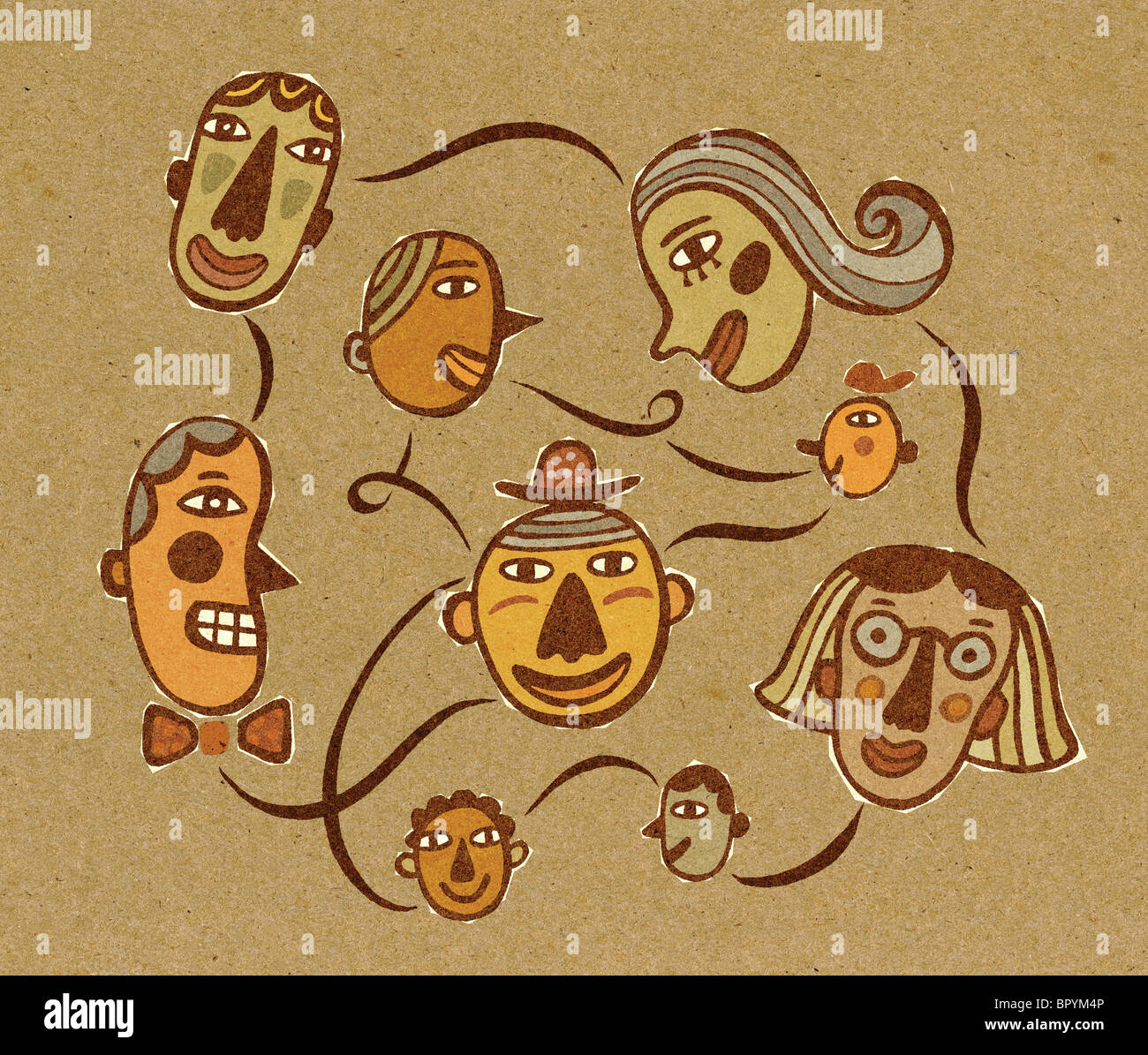 Talking heads illustration hi-res stock photography and images - Alamy