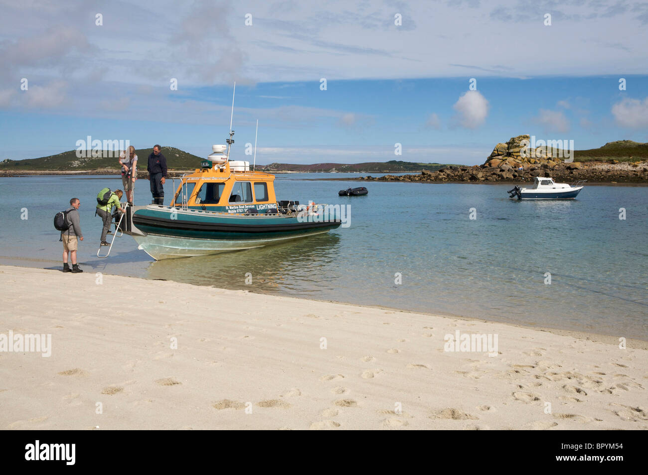 Local boat service between the islands used by tourists to travel ...