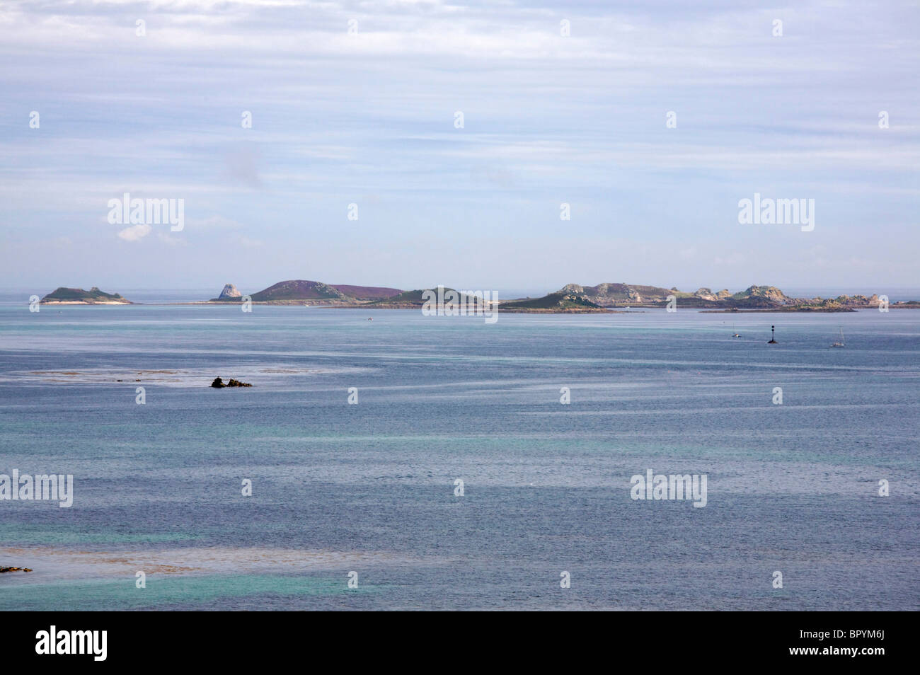 Clear seas around the Isles of Scilly from Samson with the Eastern ...