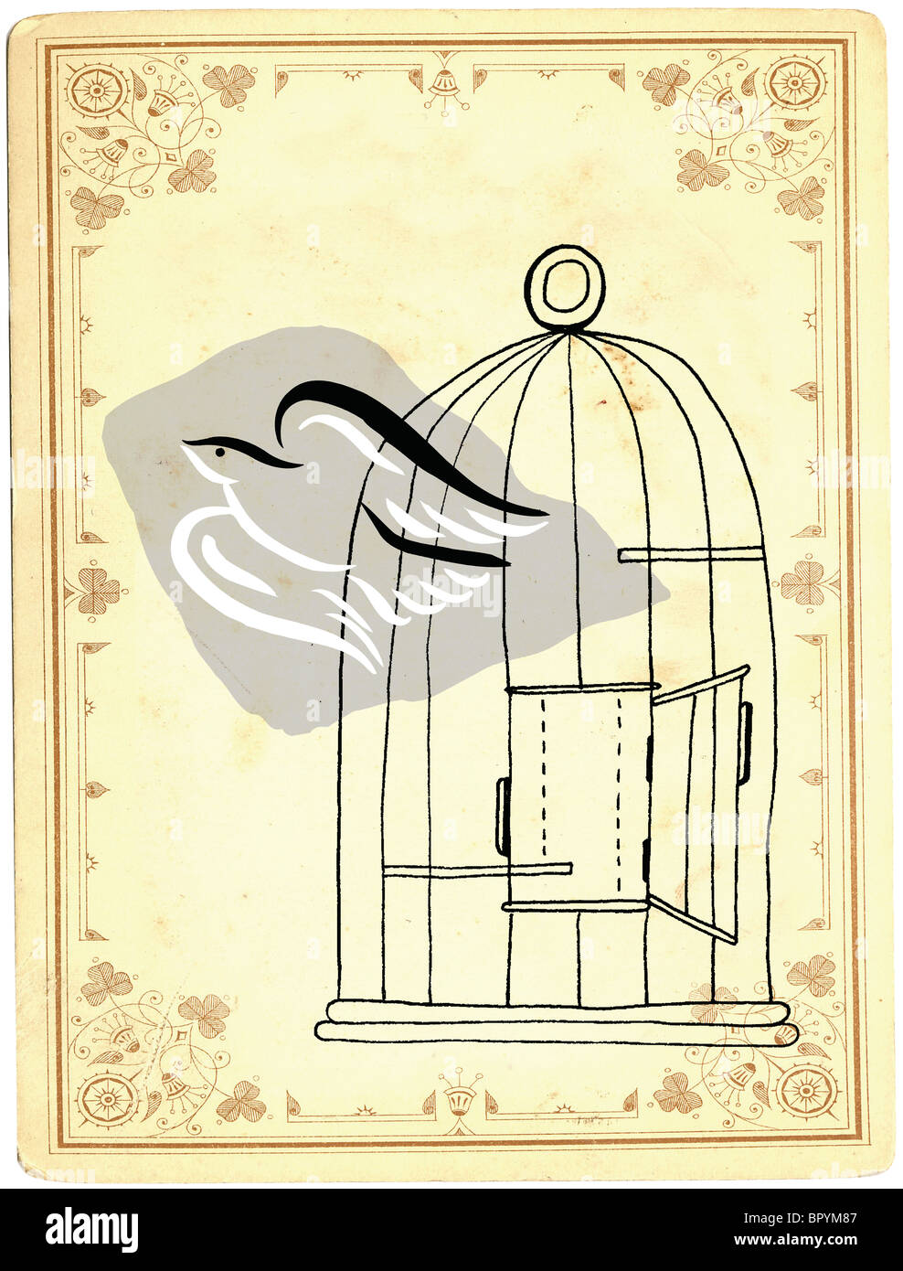 Bird flying out of cage hi-res stock photography and images - Alamy