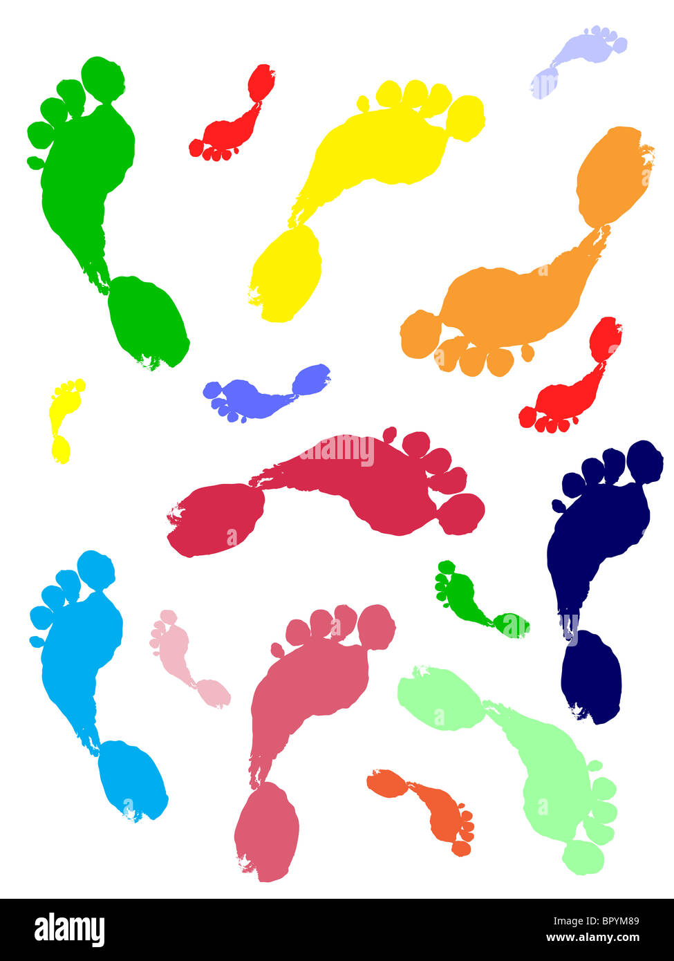 Foot print paint hi-res stock photography and images - Alamy