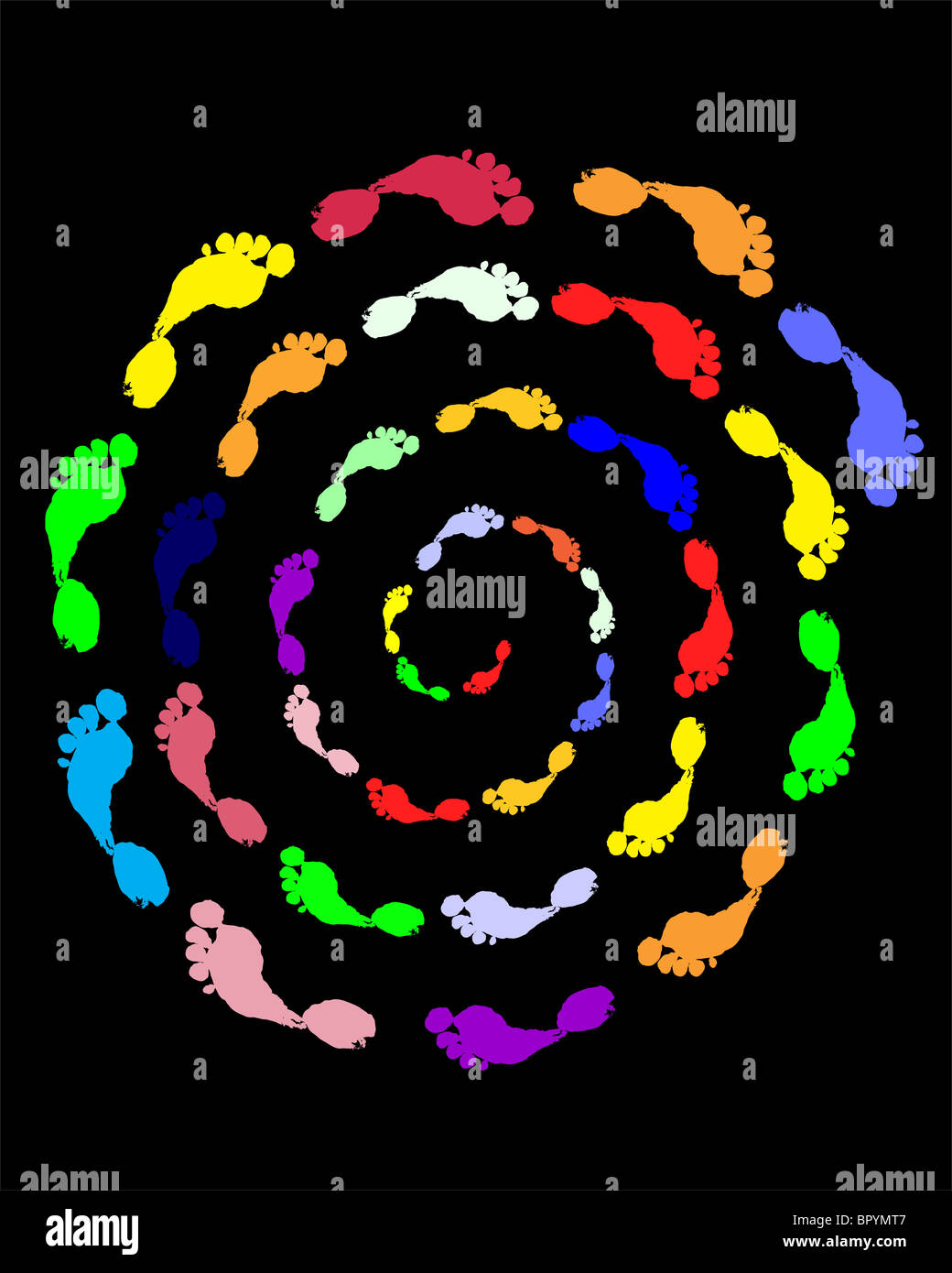 Foot print paint hi-res stock photography and images - Alamy