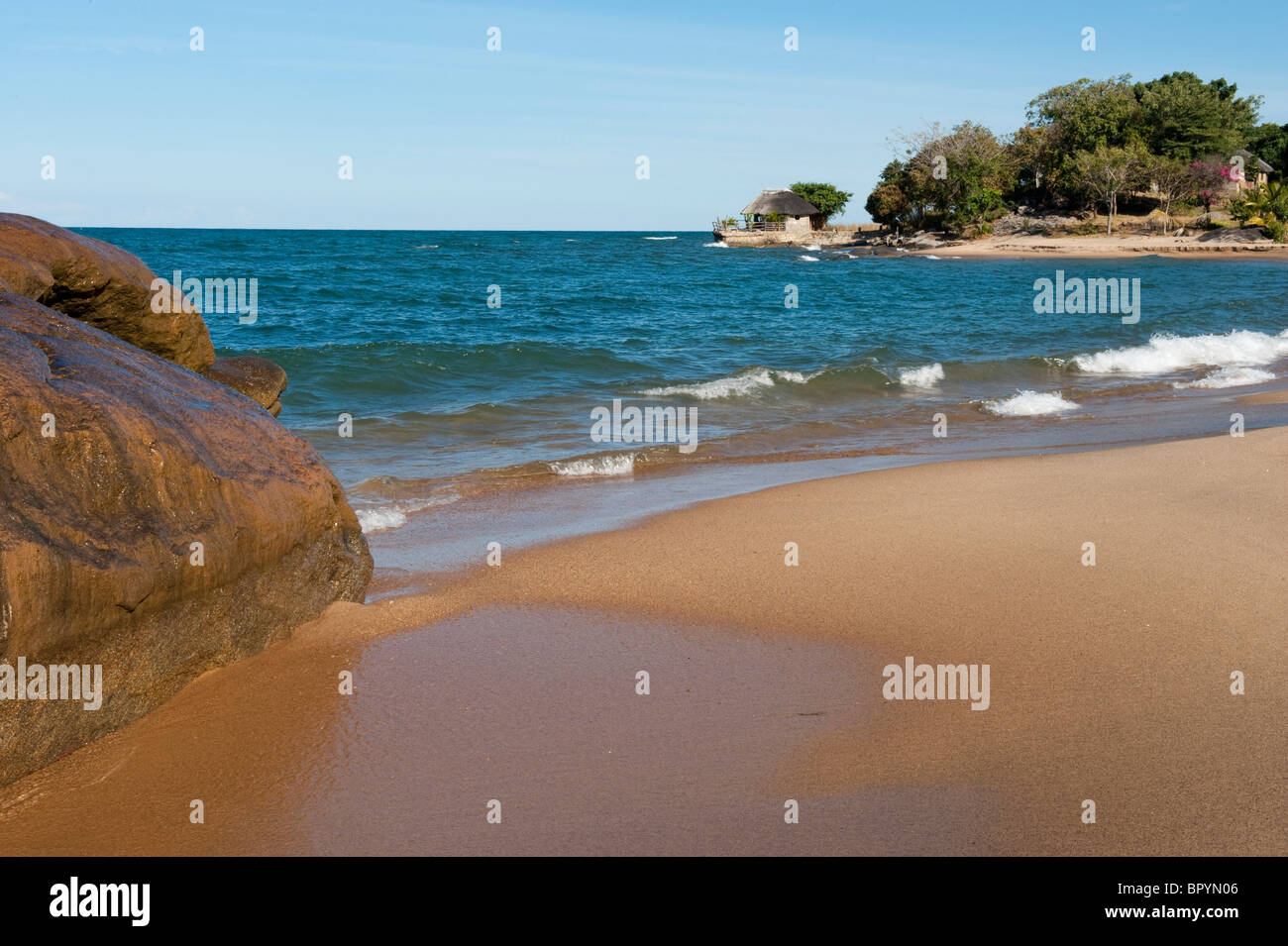 Beach, Chintheche, Malawi Stock Photo - Alamy