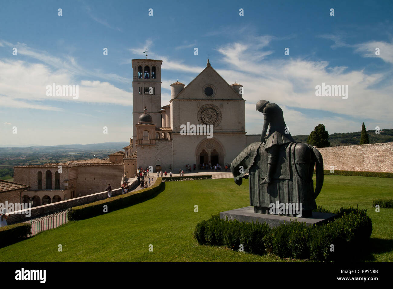 Facade of upper church in Assisi Stock Photo - Alamy