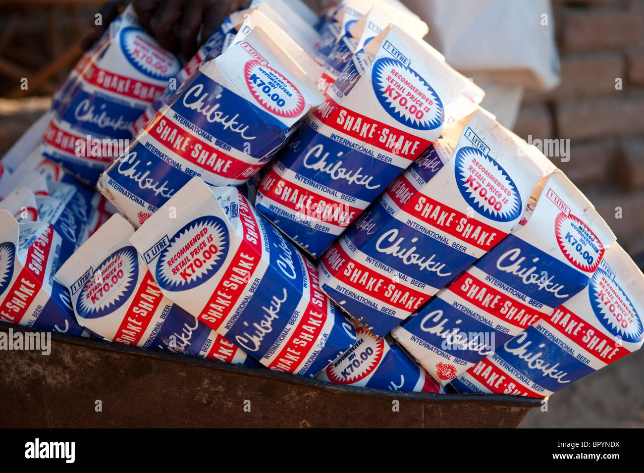 Chibuku Shake-Shake, local brew, Cape Maclear, Malawi Stock Photo - Alamy