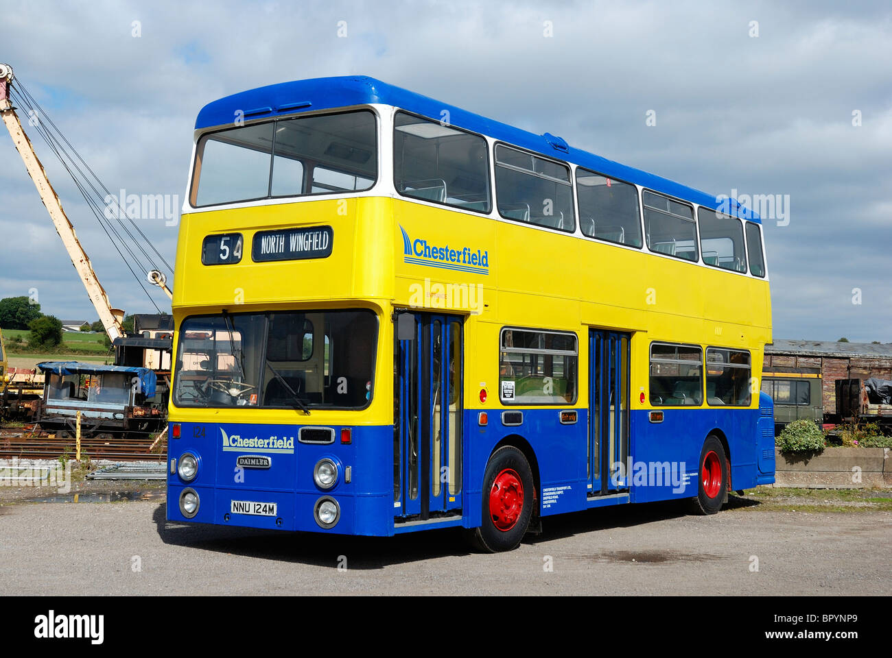 Daimler fleetline 71 seater bus chesterfield transport Stock Photo - Alamy