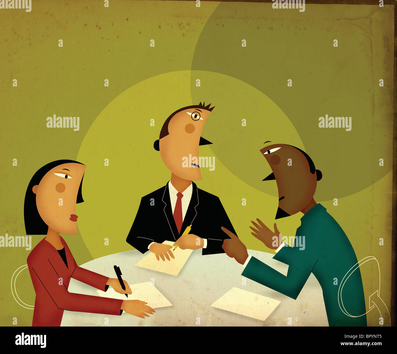 Multicultural businessmen having discussion hi-res stock photography ...