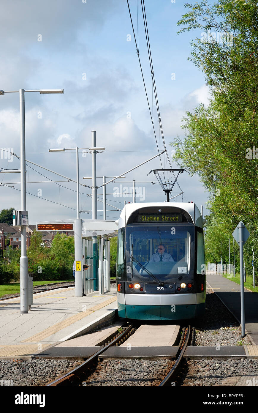 Nottingham express transit tram at highbury vale Nottingham England UK ...