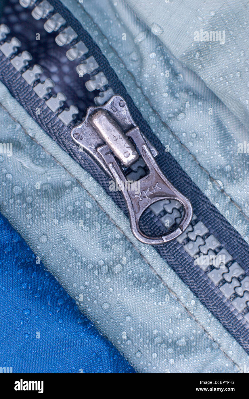 Detail of waterproof jacket Stock Photo - Alamy