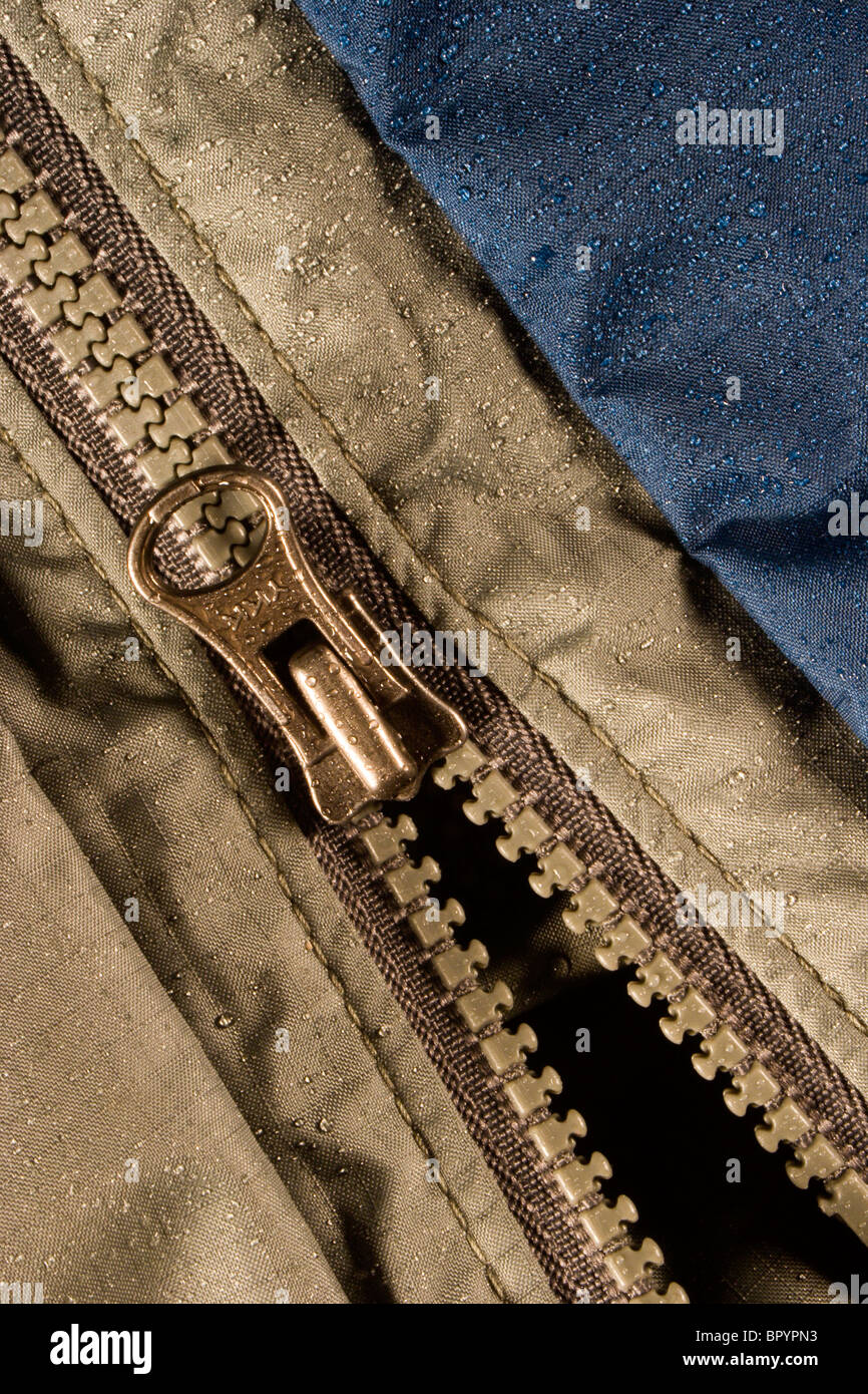 Detail of waterproof jacket Stock Photo - Alamy