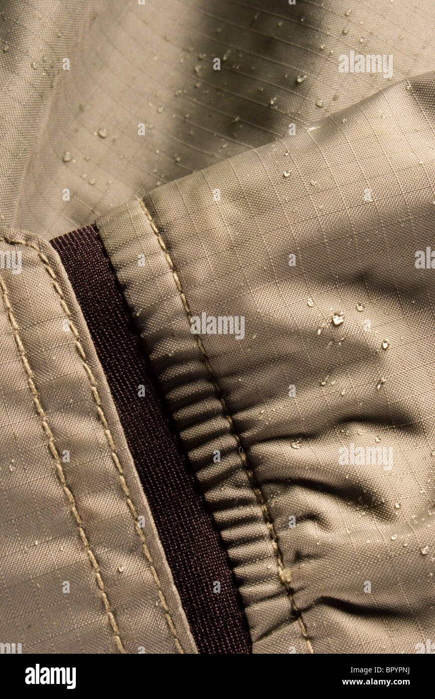 Detail of waterproof jacket Stock Photo - Alamy