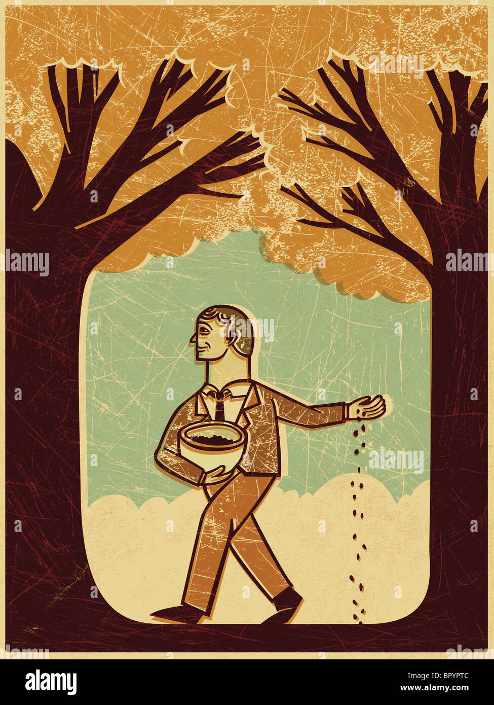 Planting cartoon hi-res stock photography and images - Alamy