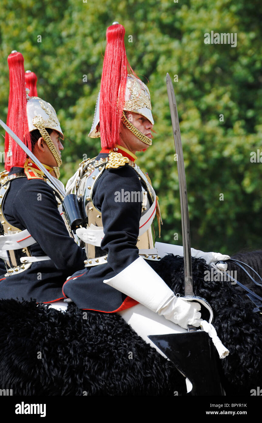 Mounted Horse Guards, Life Guards Regiment, during the changing of ...