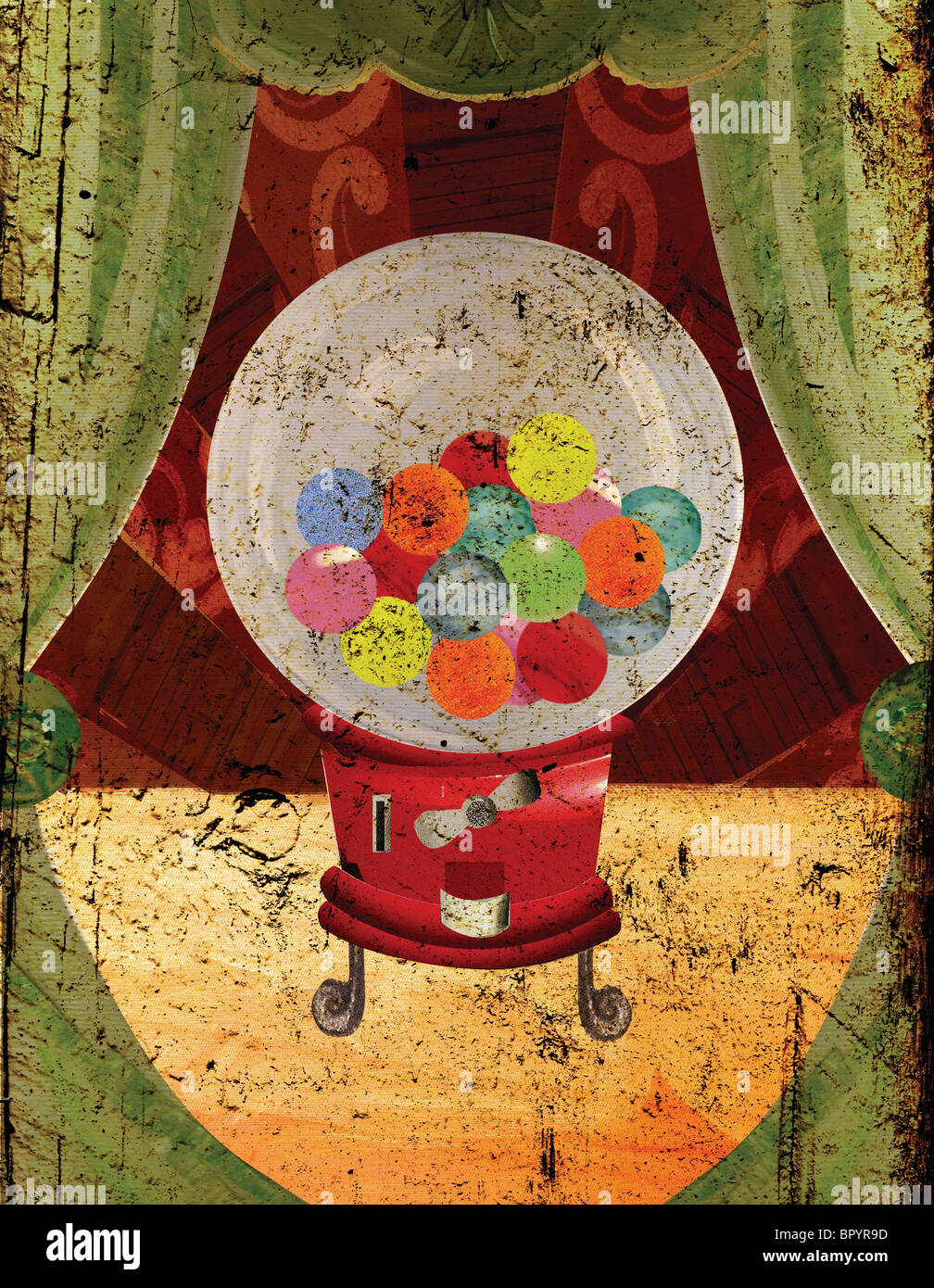 A gumball machine on stage Stock Photo - Alamy