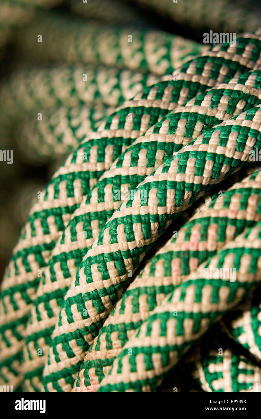 Detail of climbing rope Stock Photo - Alamy