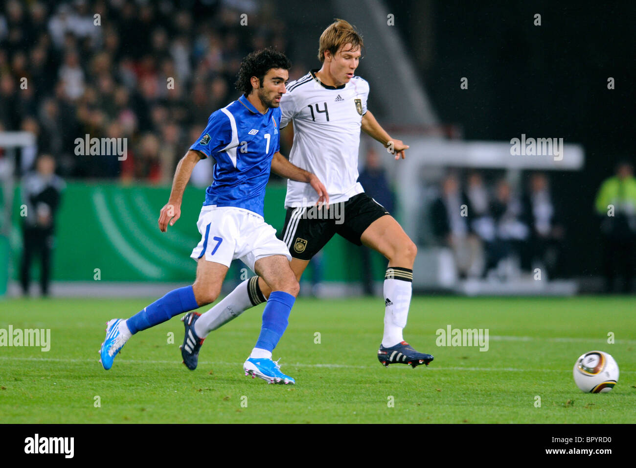 Holger Badstuber (GER) vs Vagif Javadof (AZE Stock Photo - Alamy