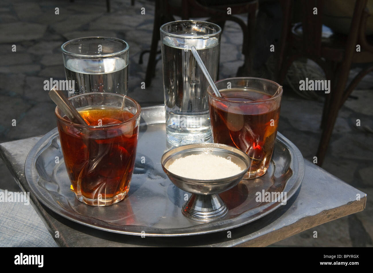 fresh tea in a Cairo teahouse Stock Photo - Alamy