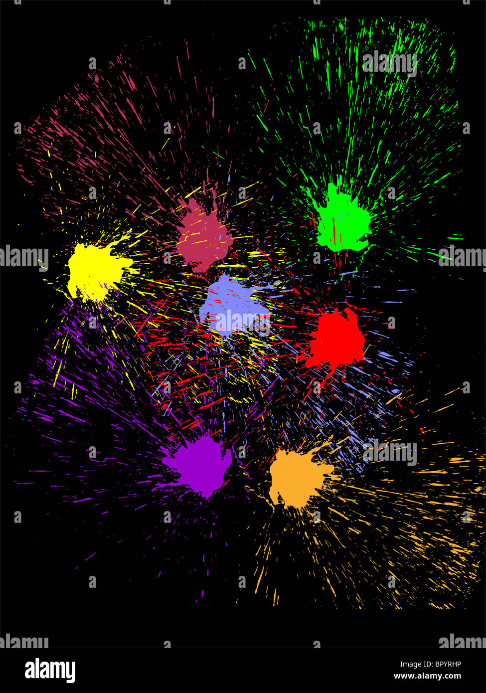 Red splash blue color hi-res stock photography and images - Alamy