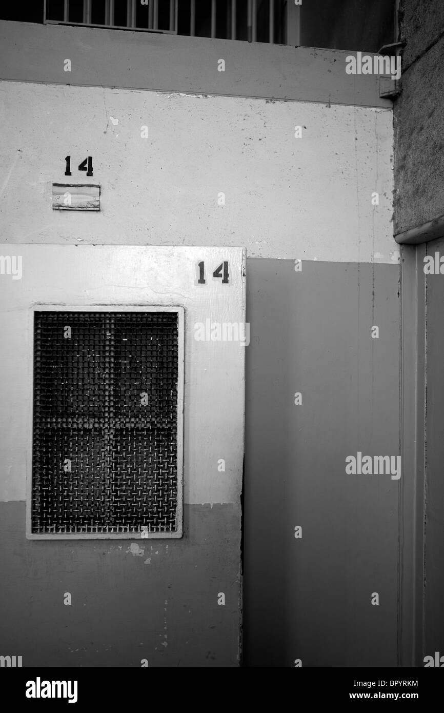 Outside of cell block fourteen Stock Photo - Alamy