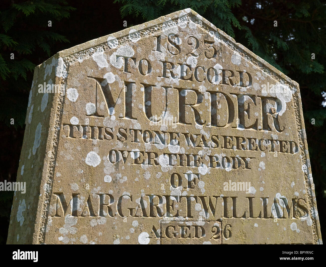 The 'Murder Stone' in Neath, Port Talbot South Wales UK Stock Photo - Alamy
