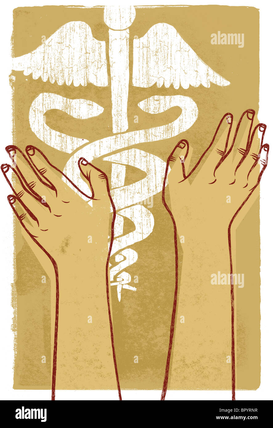 Caduceus color hi-res stock photography and images - Alamy