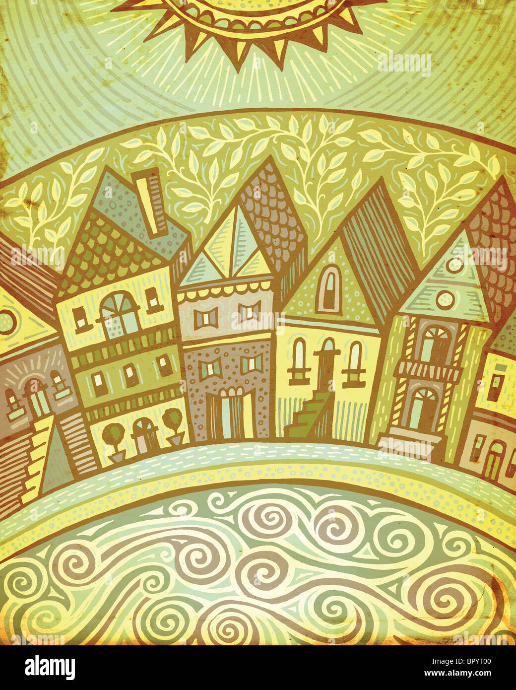 A row of houses very close together Stock Photo - Alamy