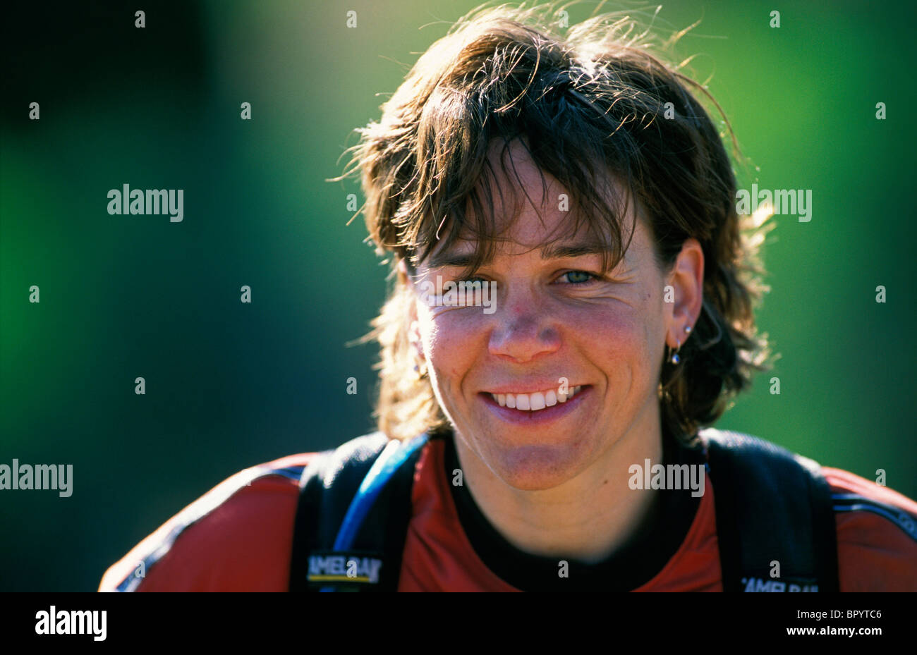 Headshot of a female adventure race competitor Stock Photo - Alamy