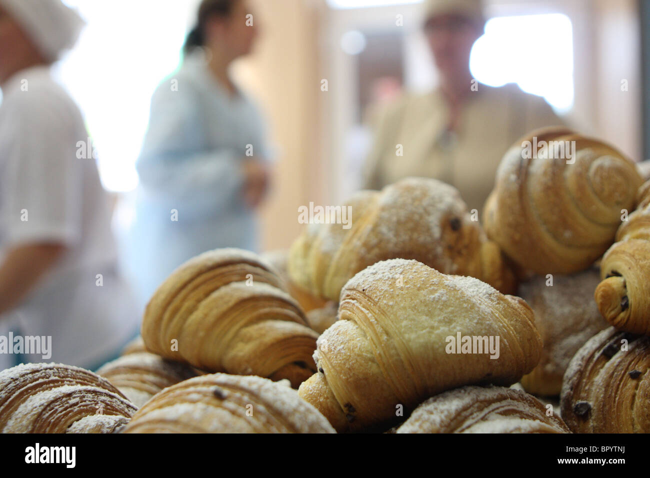 WESTERN SIBERIA, RUSSIA, 2009: Baking bread in the Mini-bakeries ...